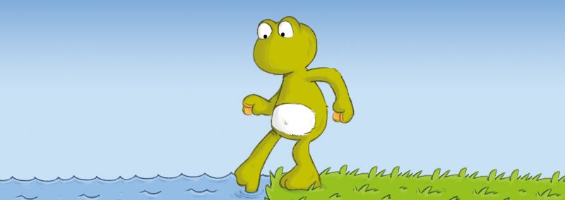 Der kleine Frosch, der sich nicht ins Wasser traute